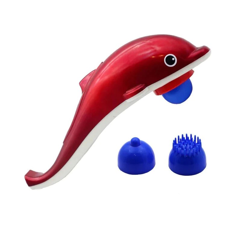 Aparat de masaj OneTech model nou, stil delfin, 28W, 220V, Rosu, doua ...