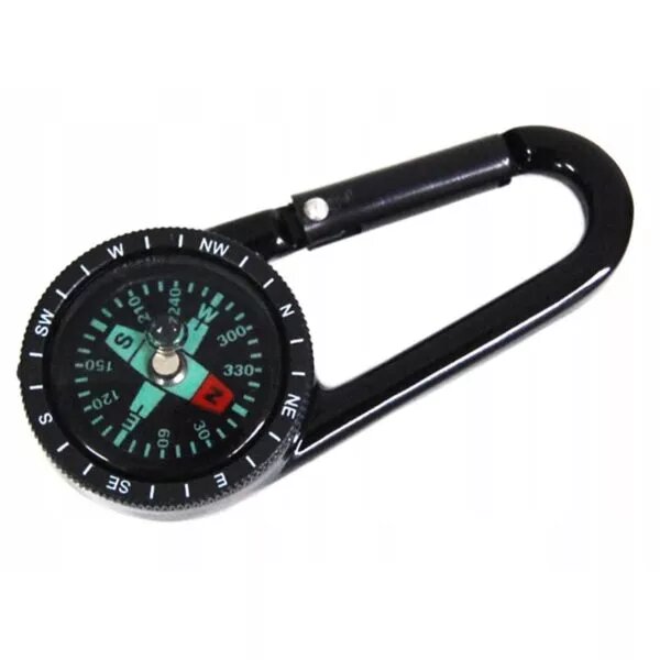 Busola metalica de buzunar tip breloc, 6.6 x 3 x 1.1 cm, negru - eMAG.ro