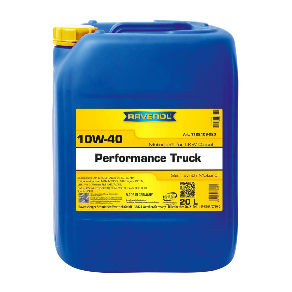 Моторно масло RAVENOL, Performance Truck, 10W-40, 20л - eMAG.bg