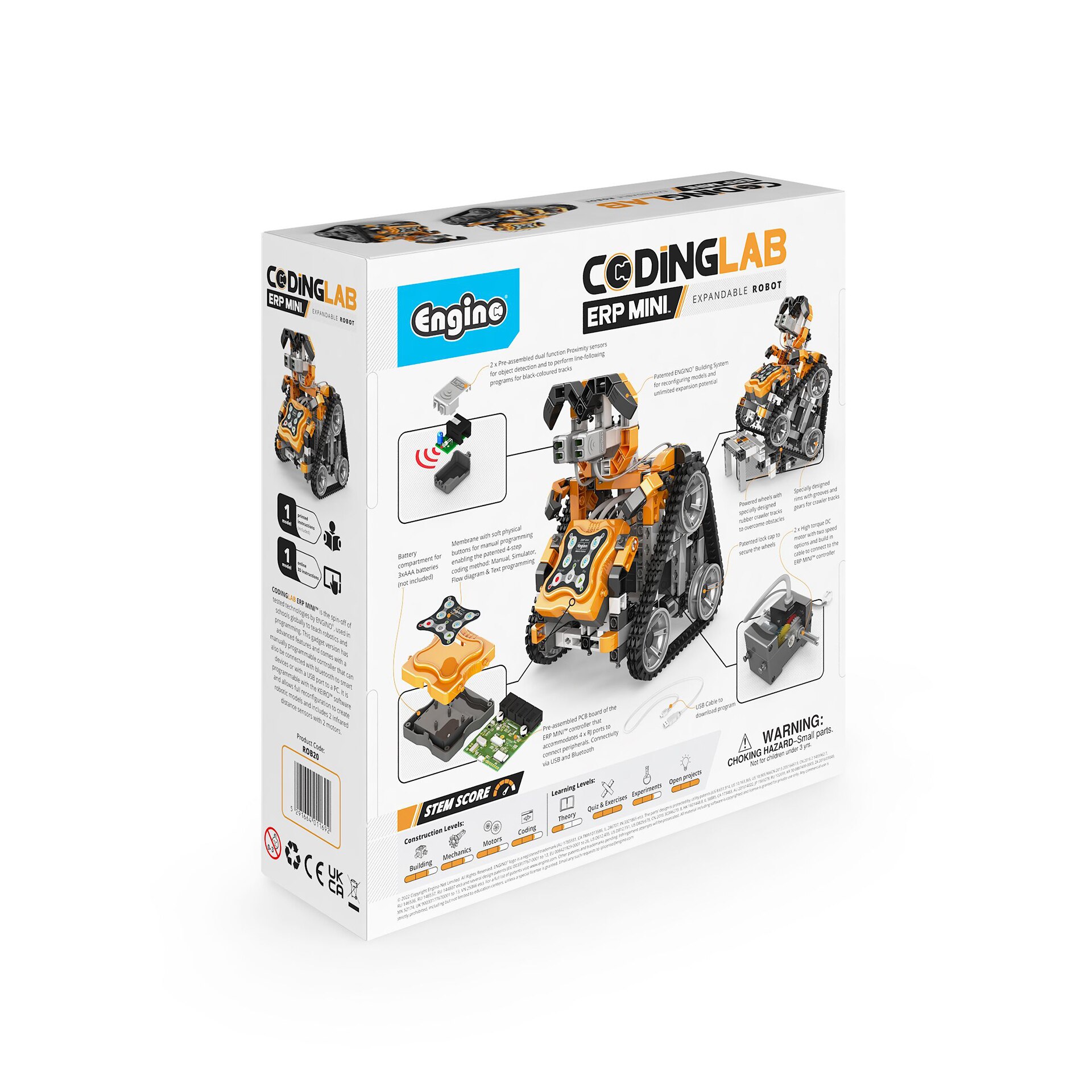 Robot Engino Coding Lab ERP Mini, Multicolor - eMAG.ro