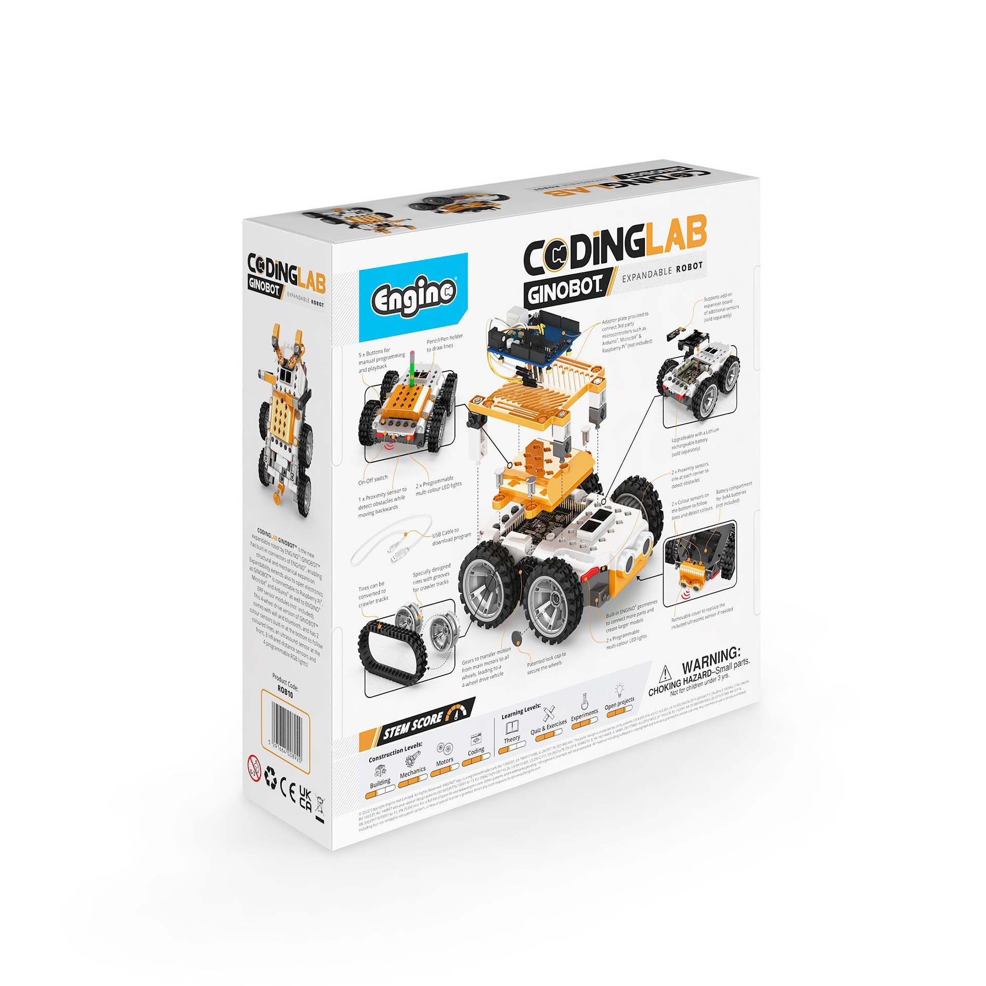 Set constructie, Engino, Robot, Galben - eMAG.ro