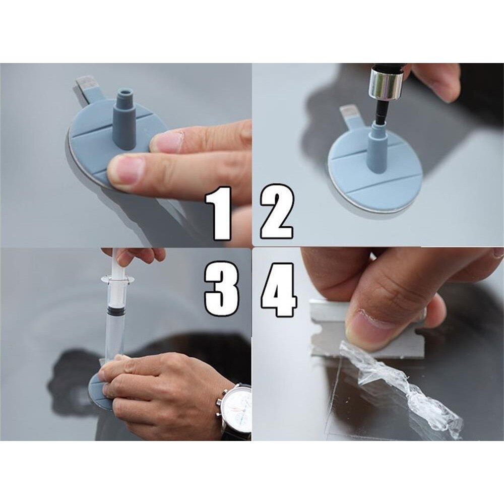Kit de reparatii parbriz auto, Zola®, pentru indepartarea aschiilor si ...