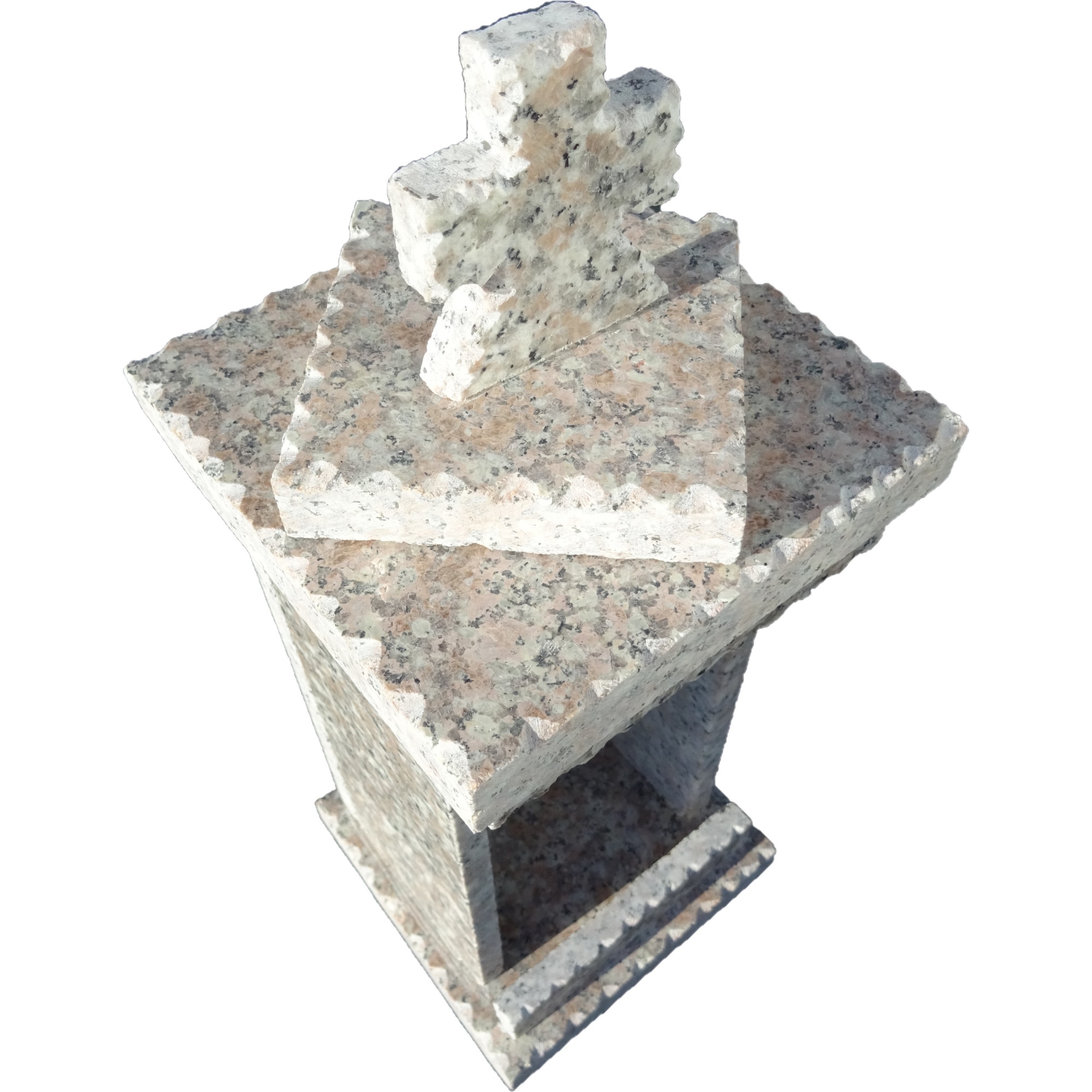 Felinar funerar din granit cafeniu 40*15*15 cm - eMAG.ro