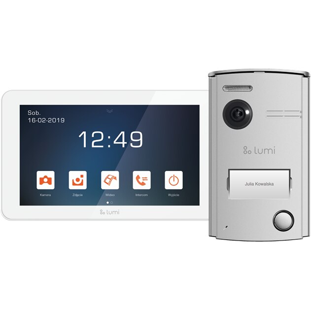 Videointerfon, LUMI, 1024 x 600 px, Alb - eMAG.ro