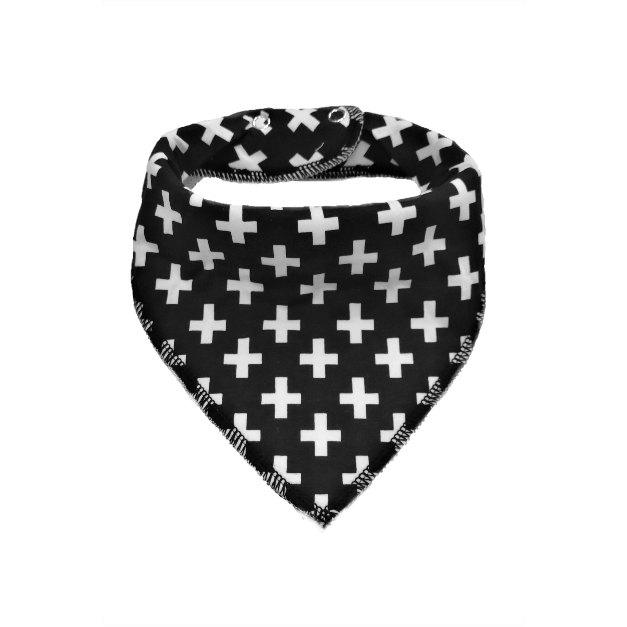 Baveta copii, MilaBaby, Bumbac, Negru/Alb - eMAG.ro