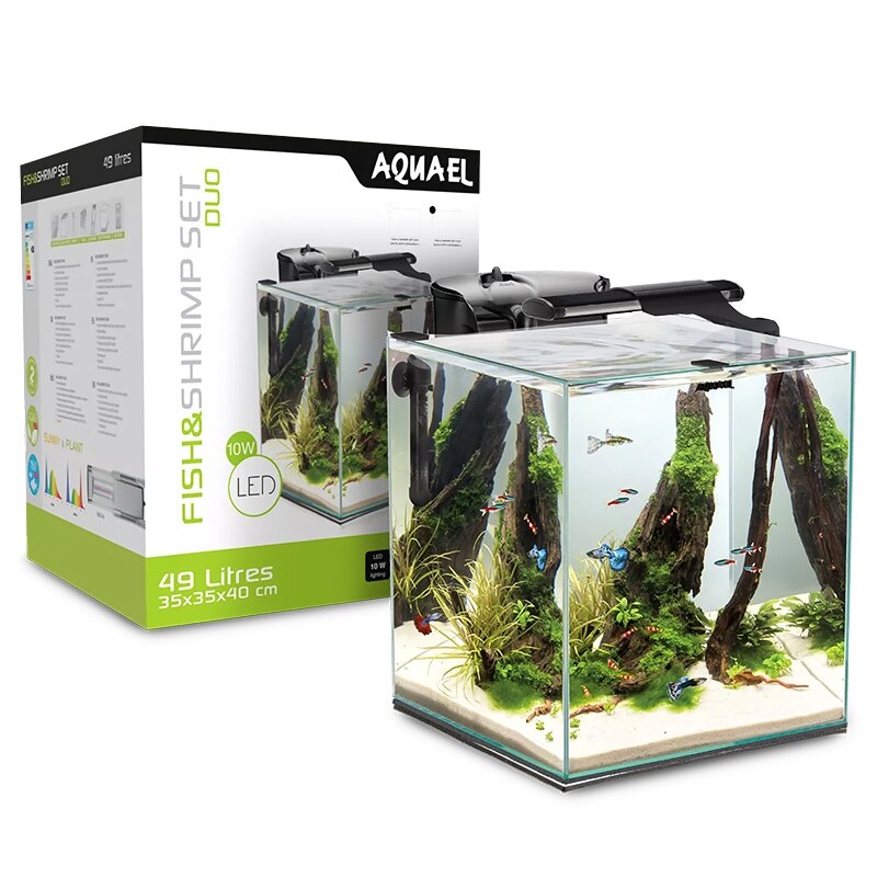 Acvariu complet echipat, Aquael, Sticla, Transparent, 49L - eMAG.ro