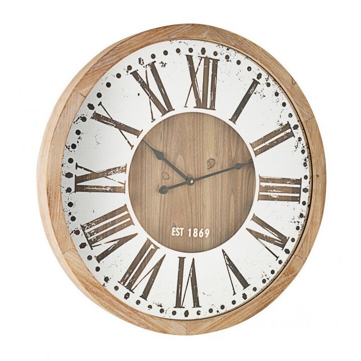 Ceas perete lemn Ticking 60x6.5 cm - eMAG.ro