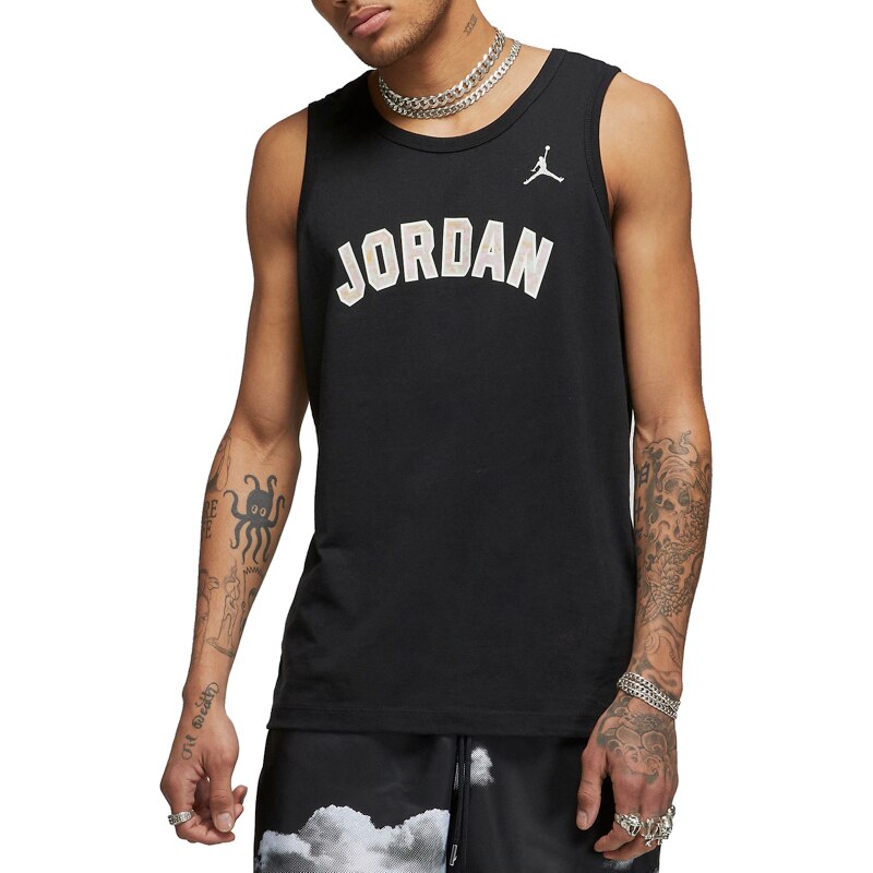 Maiou Nike M J SPRT DNA GFX TANK, DM1458-010, Barbati, XS INTL, Negru ...