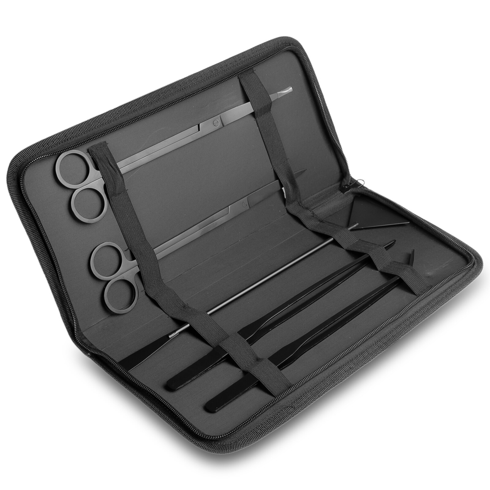 Set 5 in 1 instrumente pentru ingrijire acvariu, Inox, Negru - eMAG.ro