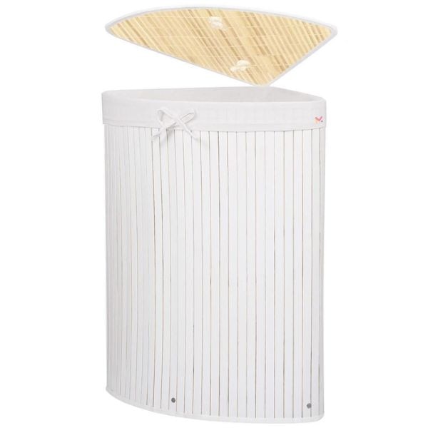 Cos rufe Mercaton® cu capac, Material din Lemn de Bambus, 47 x 61 cm ...
