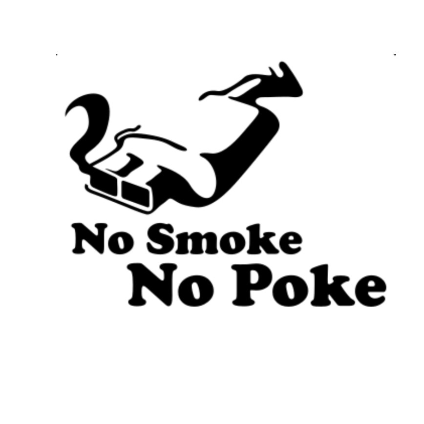 Sticker auto No Smoke No Poke, negru,15 cm, Oracal - eMAG.ro