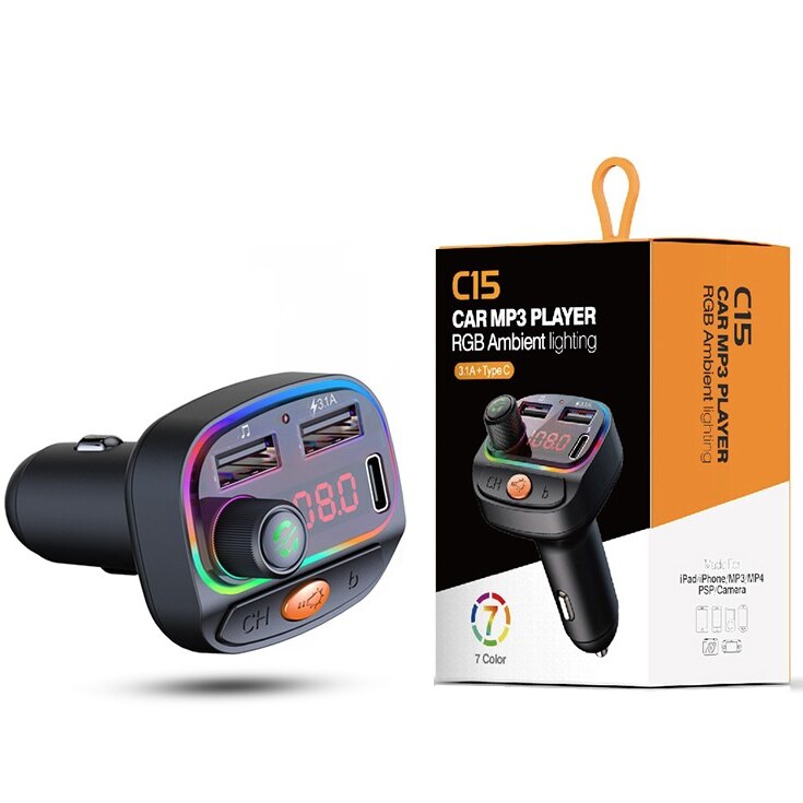 Modulator FM, C15 Mp3 player Salestore.ro®, cu Bluetooth 5.0, incarcare ...