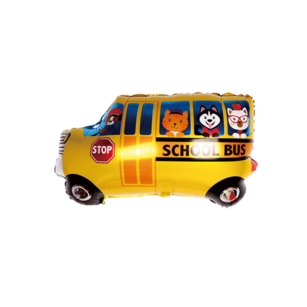 Balon din folie de aluminiu, figurina Autobuz scolar, LM0781, galben ...