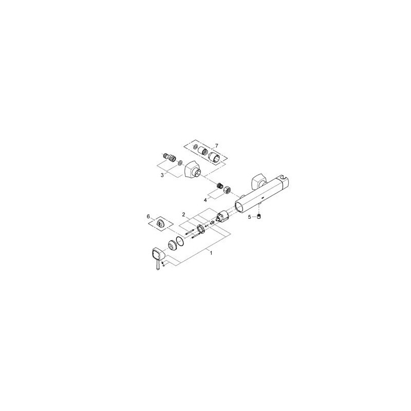 Смесител Grohe Grandera 23316000, За вана/душ, Стенен монтаж, Хром ...