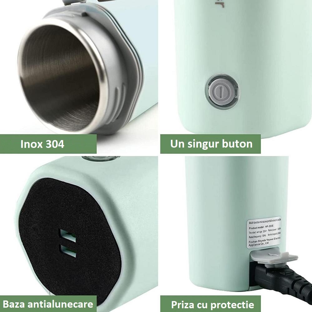 Cana termos electrica AxaCube®, pentru masina, alimentare priza auto ...