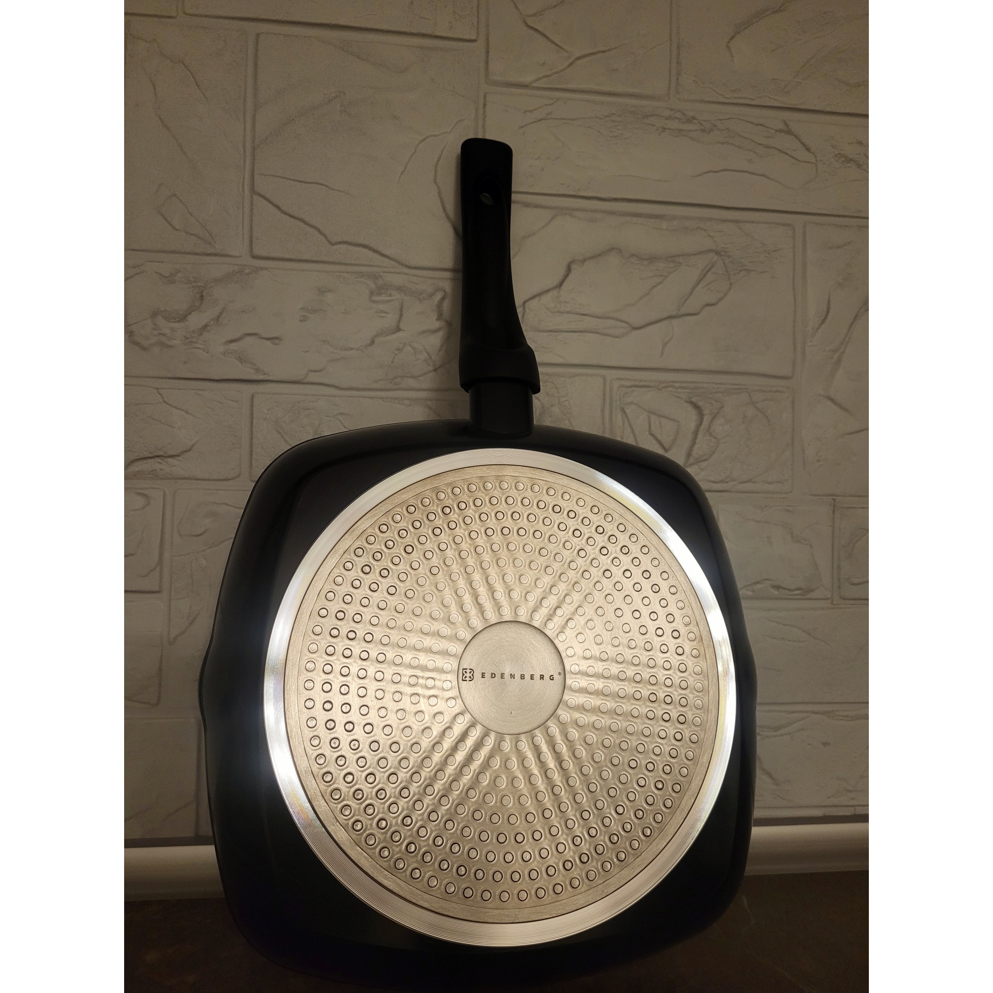 Set 3 tigai Edenberg din granit antiaderente 2 universale 24 cm si 20 cm si 1 grill 28cm - eMAG.ro