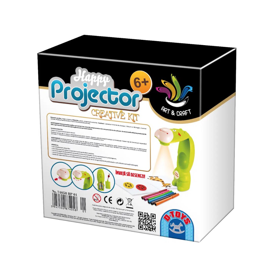 Творческа игра Happy Projector, комплект проектор във формата на ...