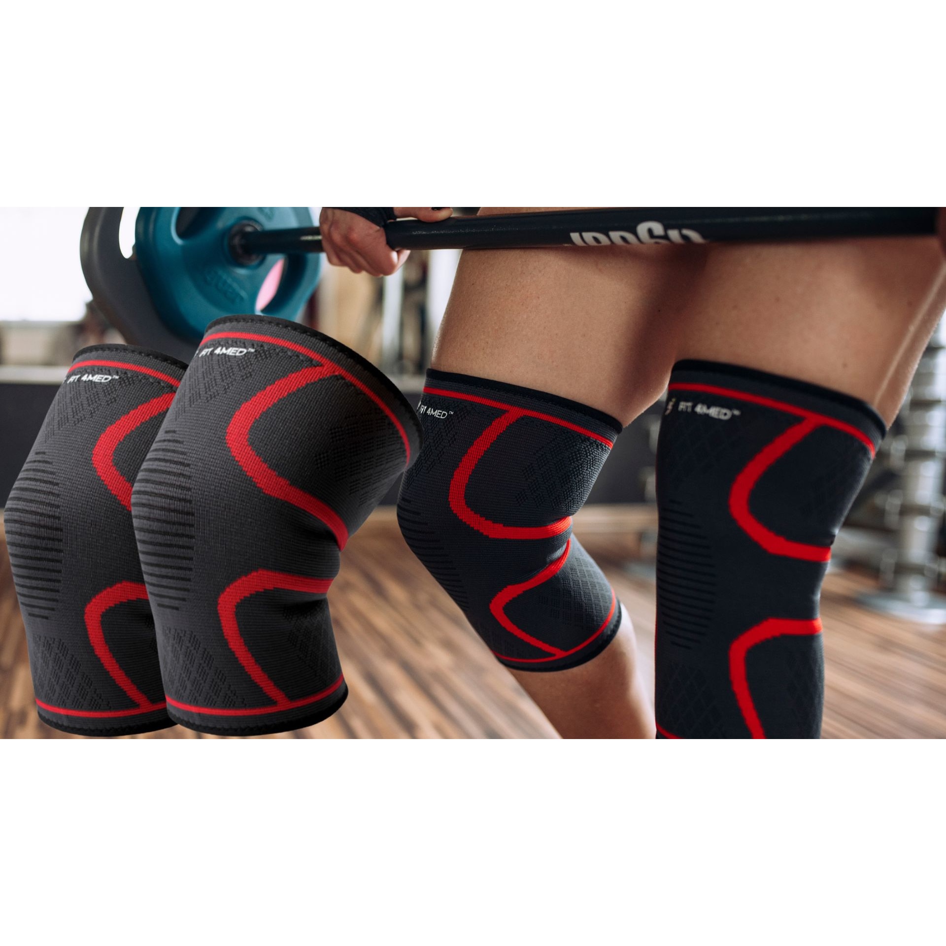 Set 2 genunchiere elastice, Pentru alergat sau sporturi dinamice, XL ...