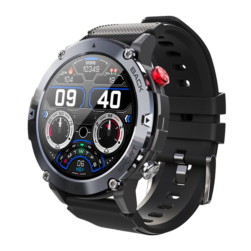 Smartwatch barbati Rubicon, 1.32'', 300mAh, Negru - eMAG.ro