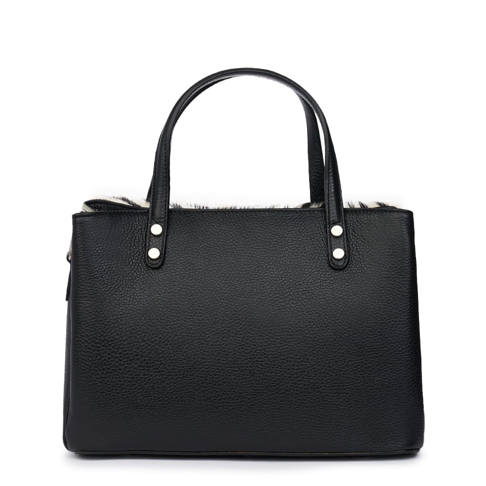 Geanta din piele cu par de ponei Filomela zebra - eMAG.ro