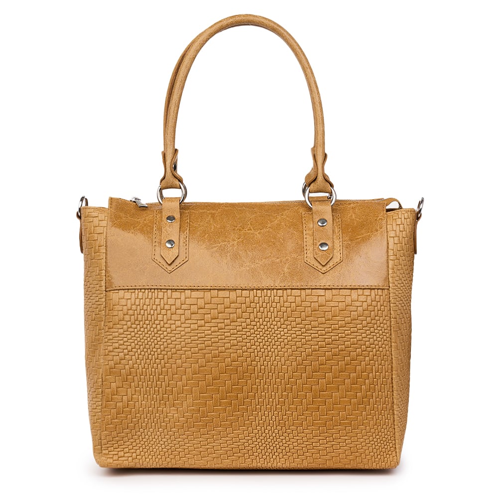 Geanta dama din piele naturala Medeea bej - eMAG.ro