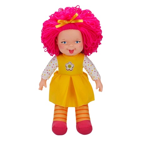 Papusa de plus cu par roz si rochie eleganta, ATS, pentru fete, 46 cm ...