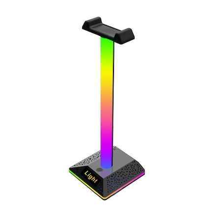 Suport casti AxaCube®, stand cu lumina RGB, control touch al luminii ...