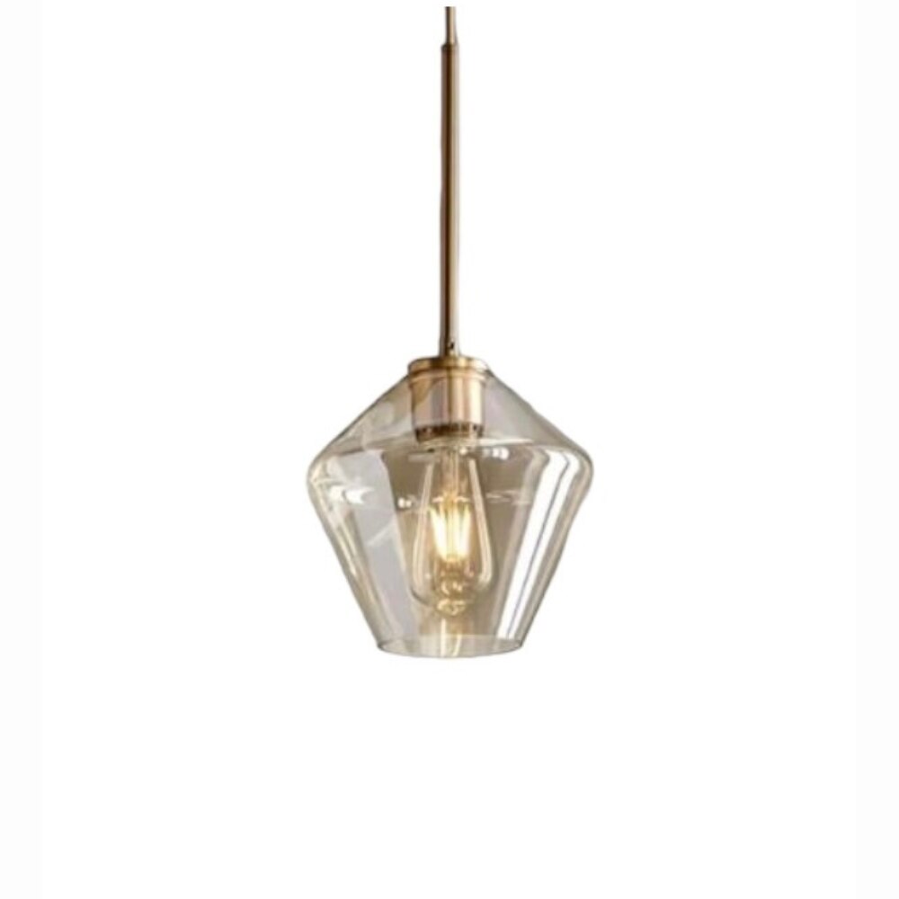 Lustra Gold Tip Pendul, bec 1xE27, 20x25cm, Inaltime 100cm reglabila ...