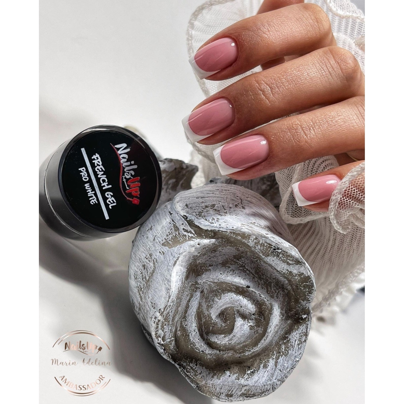 Gel UV French NailsUp - Pro White 5g - eMAG.ro