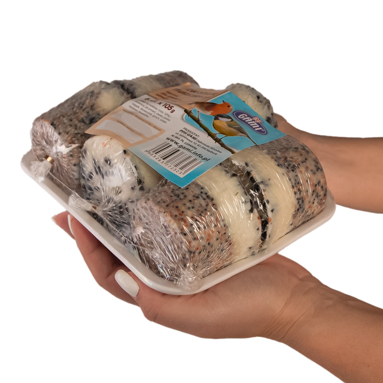 Set 6 bucati hrana pentru pasari salbatice, Gami, Seminte, 630g - eMAG.ro