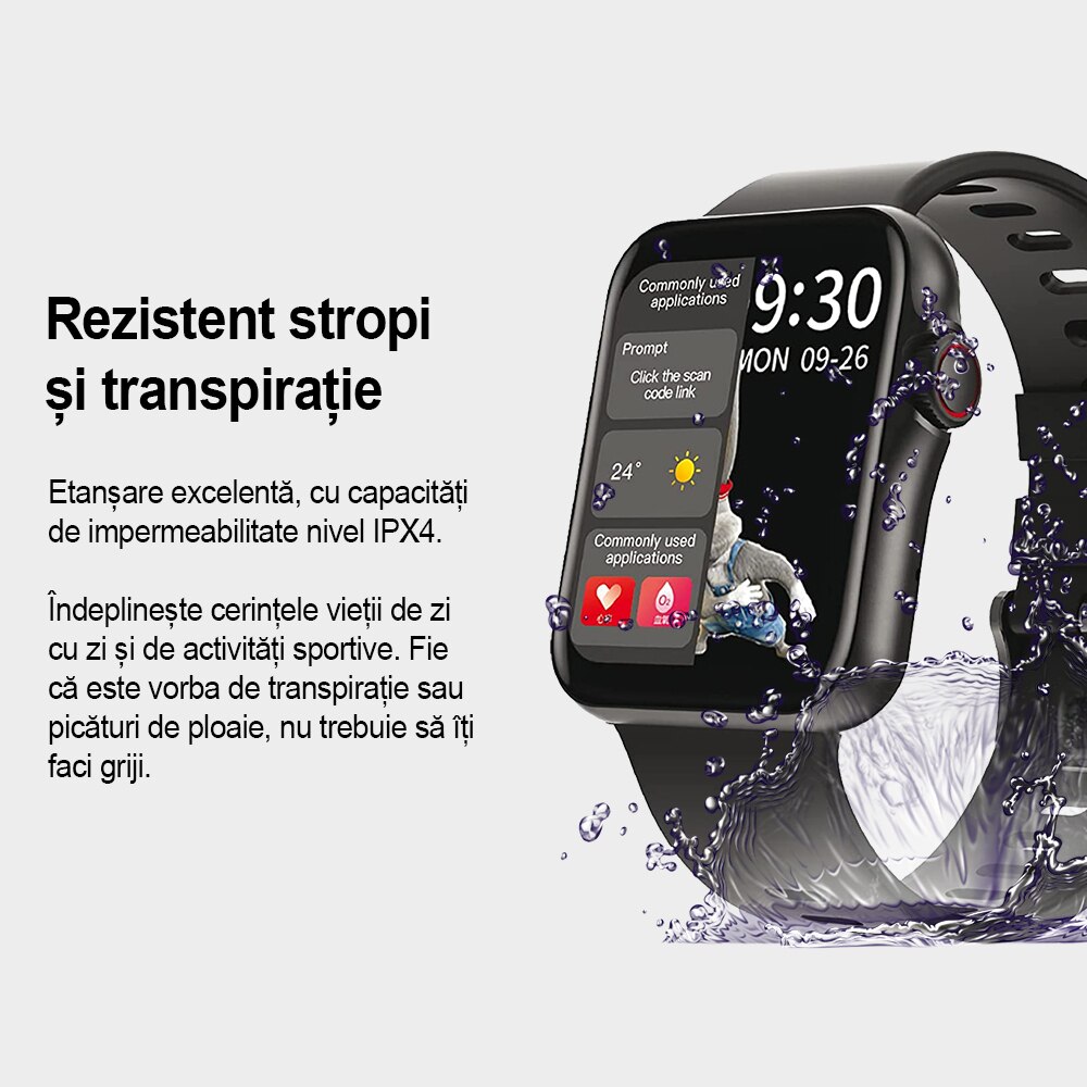 Ceas SmartWatch Smarty® 2.0, 1.6" Touchscreen, Apelare prin Bluetooth ...