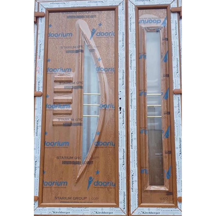 Usa dubla exterior Pvc, MOON GOLD, Stejar auriu, 130x200 - eMAG.ro