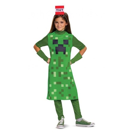 Costum carnaval Minecraft, Amscan, Poliester, Verde/Negru, 7-8 ani ...
