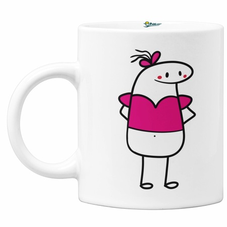 Забавна чаша, Flork dressed in pink, Priti Global, 330 мл - eMAG.bg