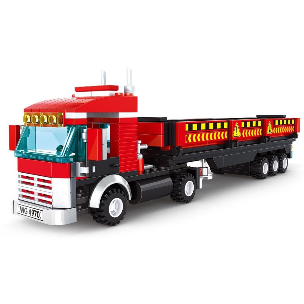 Set de constructie Heavy Truck, Wange, Compatibil cu Lego, 323 piese, 6 ...