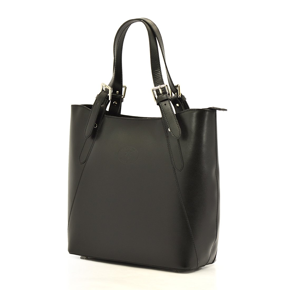 Geanta shopper dama, Vera Pelle, Piele naturala, Negru - eMAG.ro