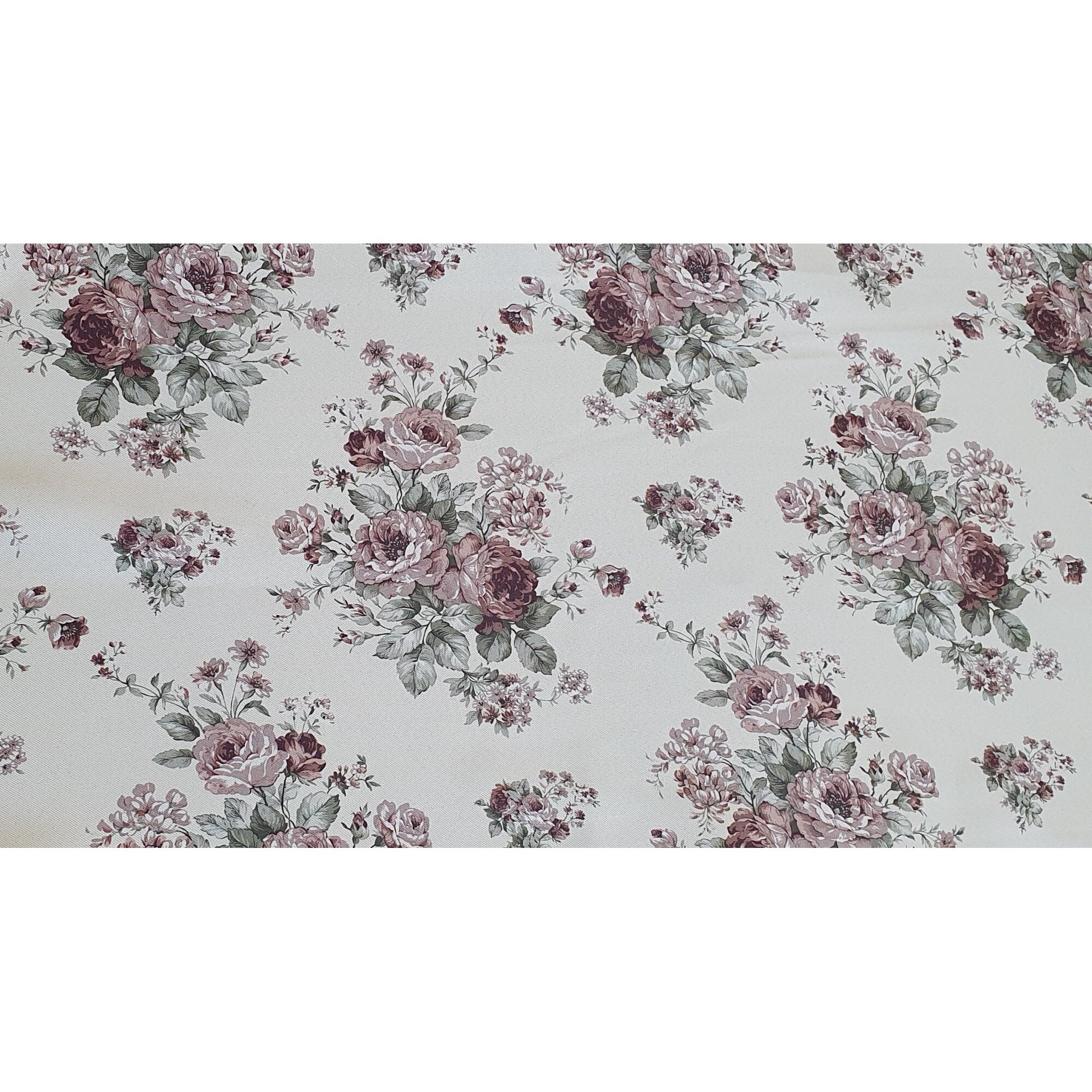 Set 2 draperii DECORINT pe rejansa DR.80 model floral, maro uni ...