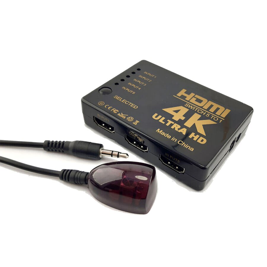 UH 501 5 portos HDMI Switch Távirányítóval - eMAG.hu
