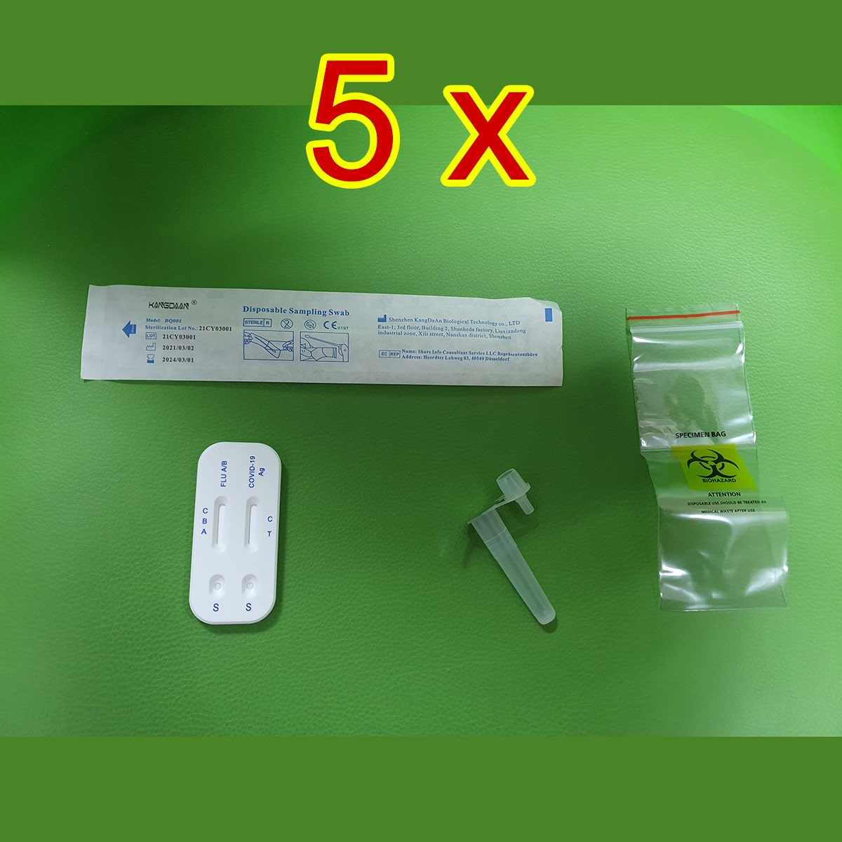 Set 5 Teste Rapide Antigen, Combinate, Gripa A+B si Covid-19, Realy ...