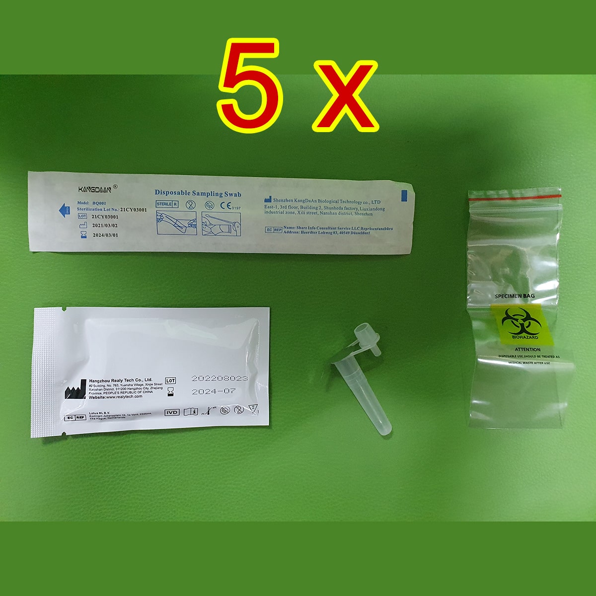 Set 5 Teste Rapide Antigen, Combinate, Gripa A+B si Covid-19, Realy ...