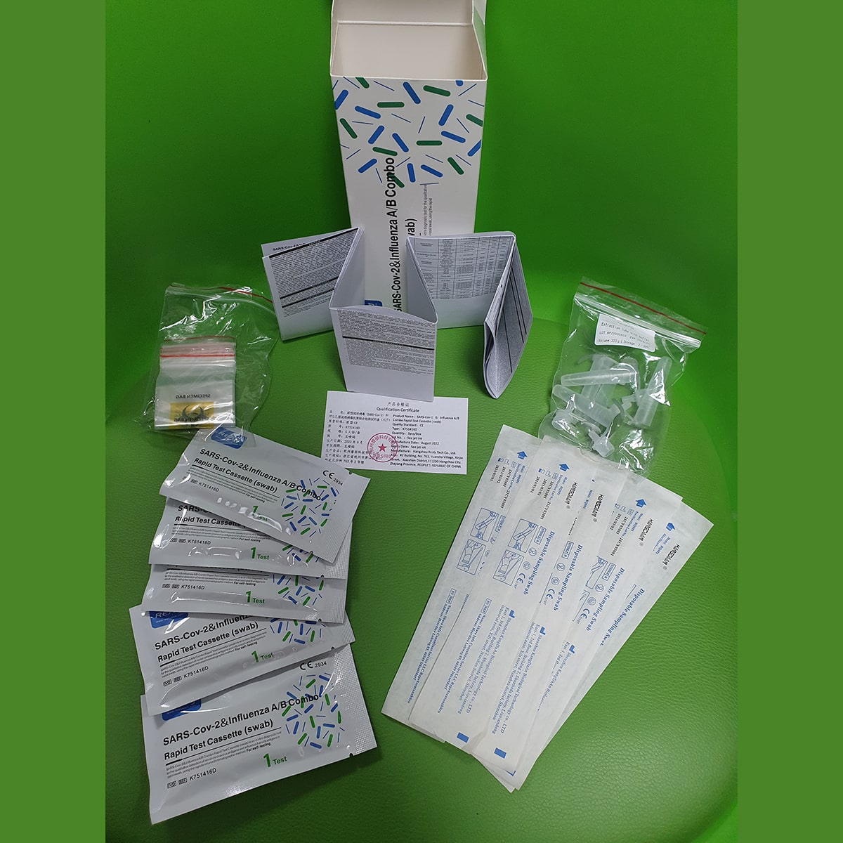 Set 5 Teste Rapide Antigen, Combinate, Gripa A+B si Covid-19, Realy ...