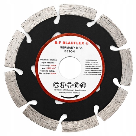 Disc diamantat segmentat Blauflex, Beton, 125x22.2 mm - eMAG.ro