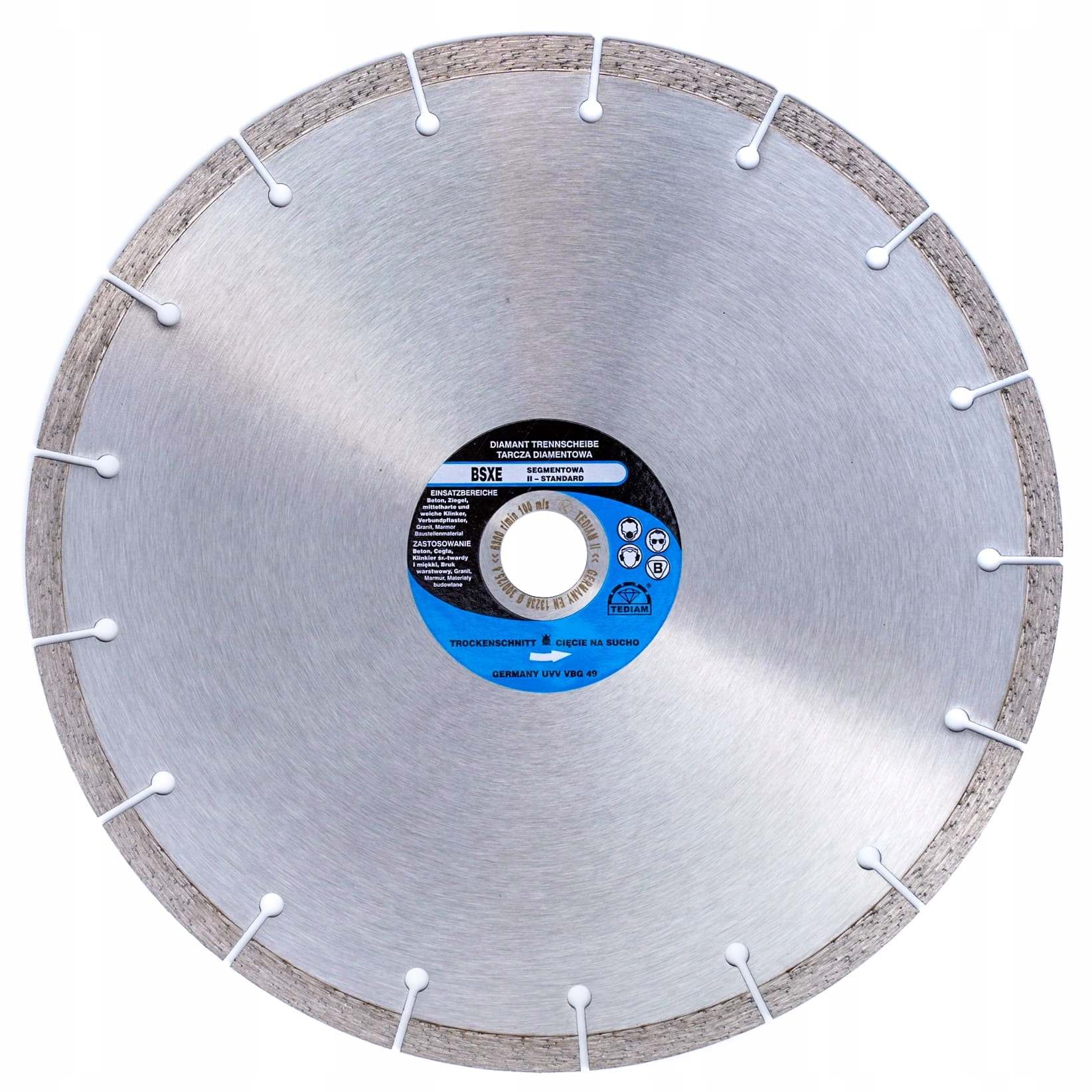 Disc diamantat Tediam, Beton/Granit, 300x25.4 mm - eMAG.ro