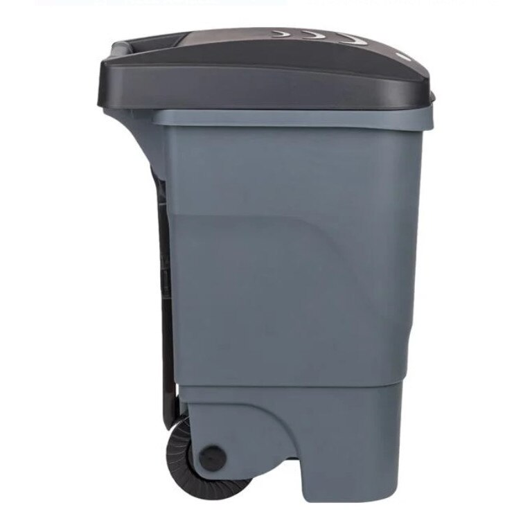 Cos de gunoi Negru cu capac si roti, 60 Litri - eMAG.ro