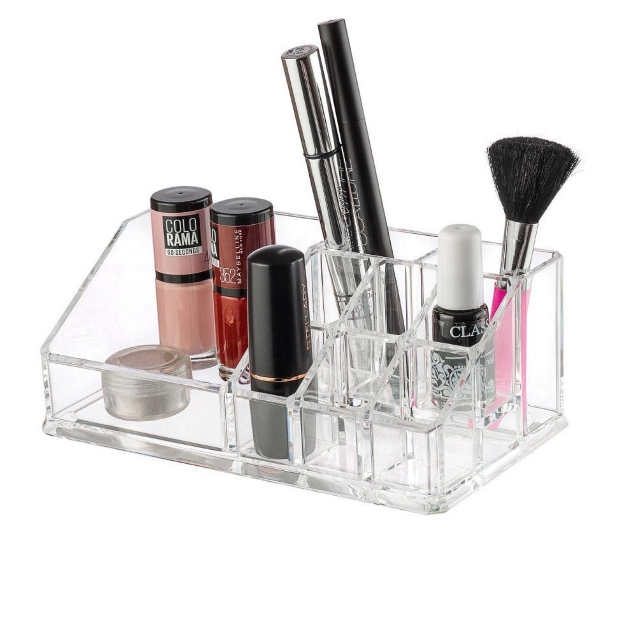 Organizator produse cosmetice si manichiura, transparent, 17x9.5x6 cm ...