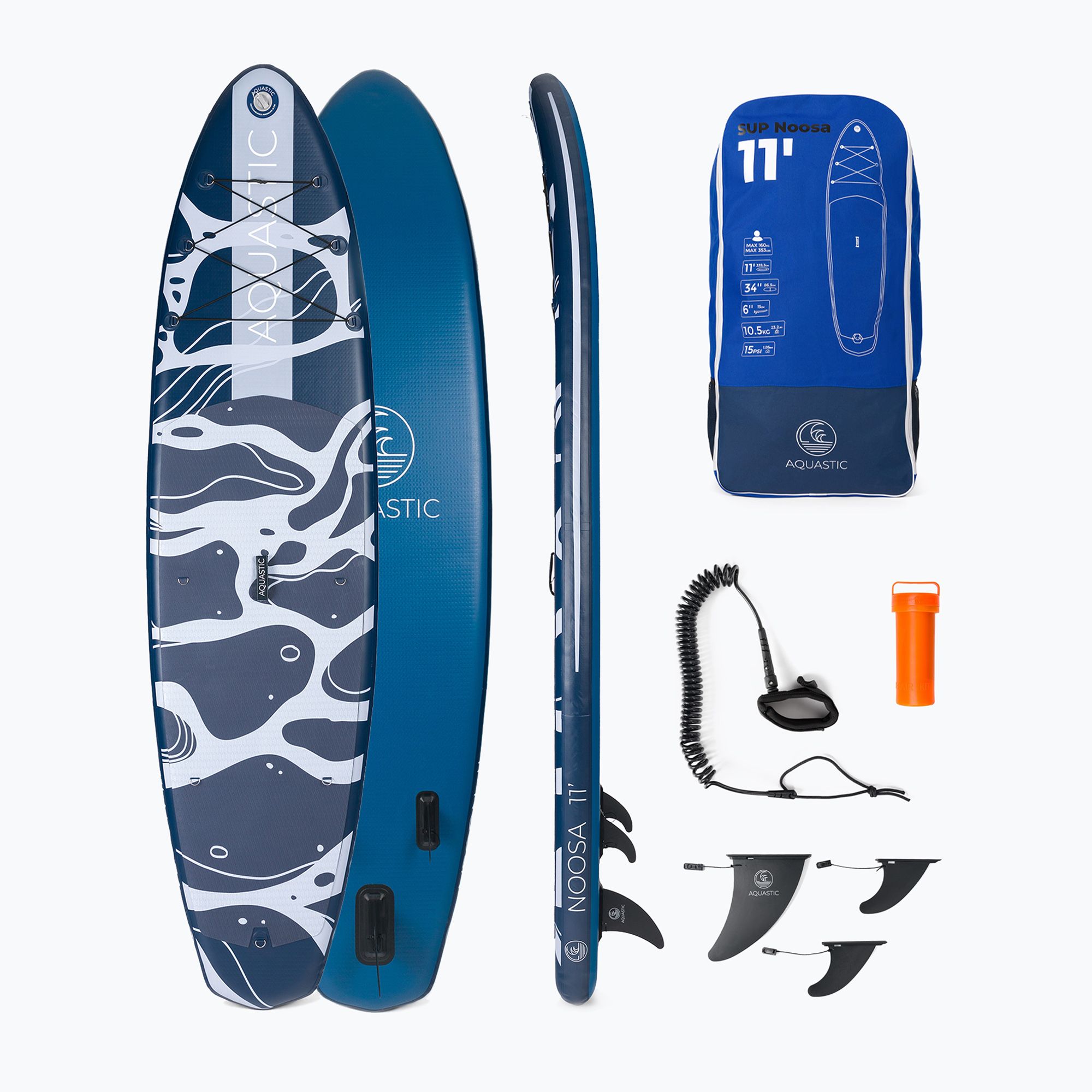 Placa de surf, Aquastic, 335.5 x 86.5 x 15 cm, Albastru - eMAG.ro