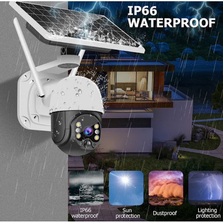 Lampa Solara, Tip Camera Falsa Cu Panou Solar - eMAG.ro