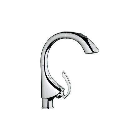 Смесител Grohe Zedra 33782000, Кухненски, Висок, Въртящ и изтеглящ се ...