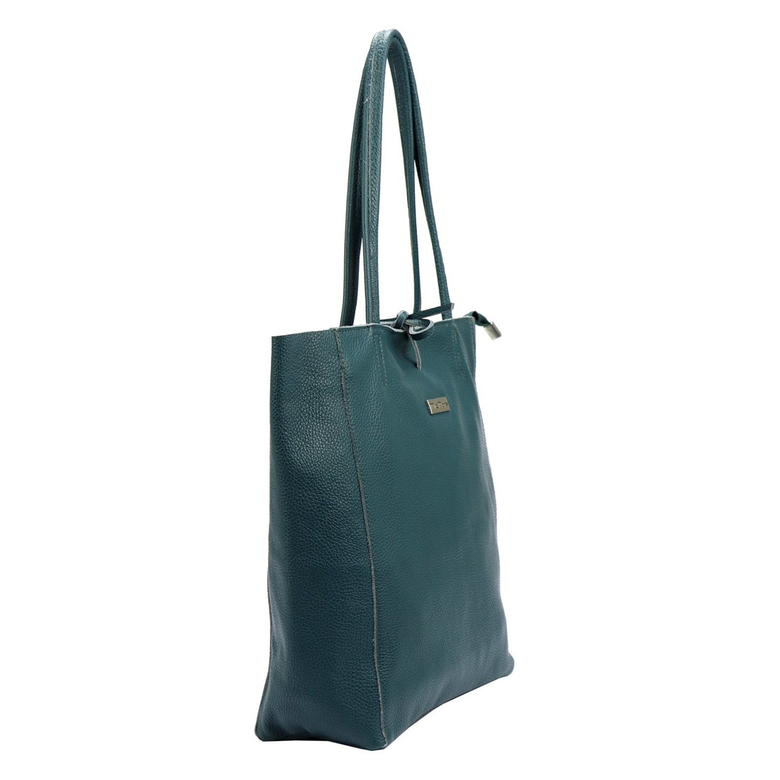 Geanta shopper, MiaMore, Piele naturala, Verde - eMAG.ro