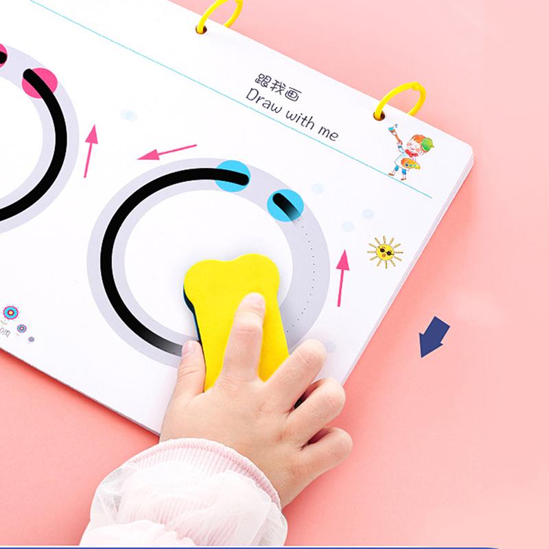 Set carti educative reutilizabile pentru copii 2+ ani, carte desene ...